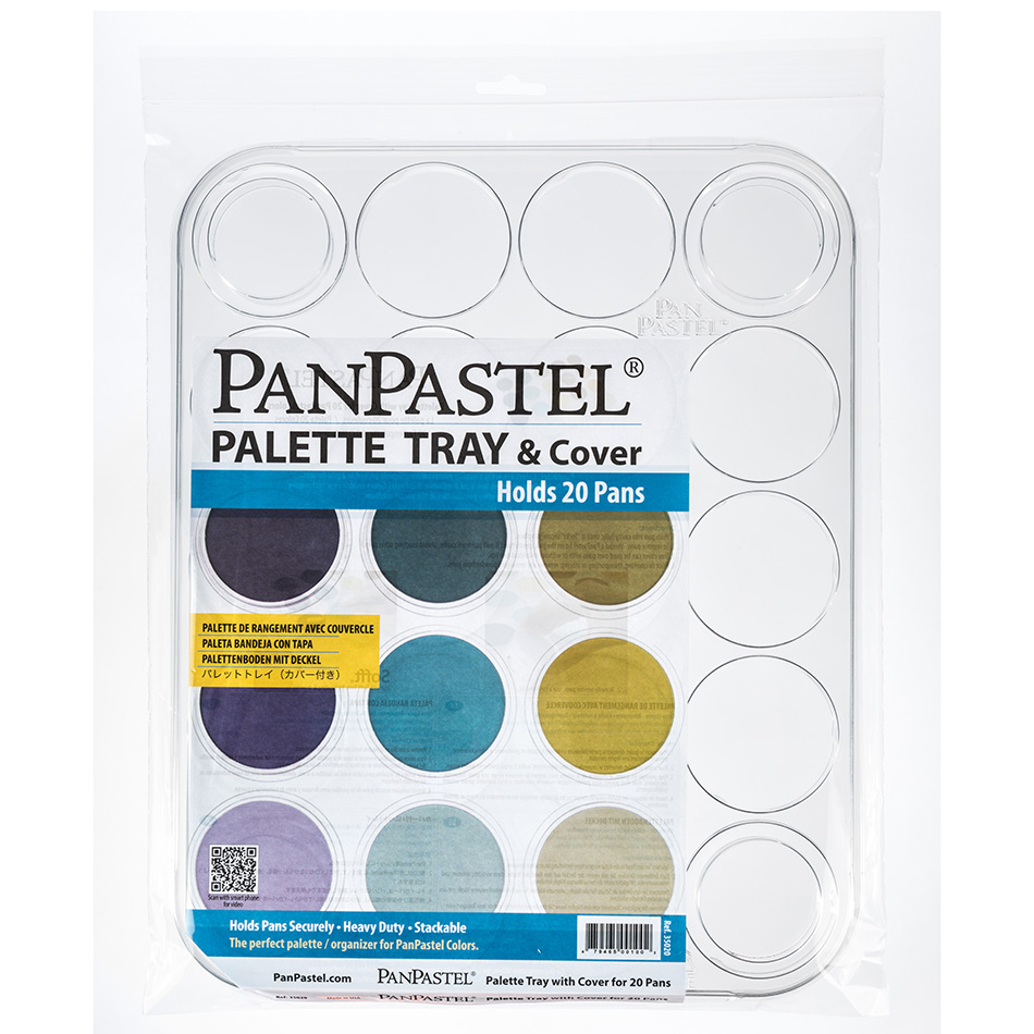 Pan Pastel Palette/Tray with lid - for 20 fargers (6435020) - Decorativ