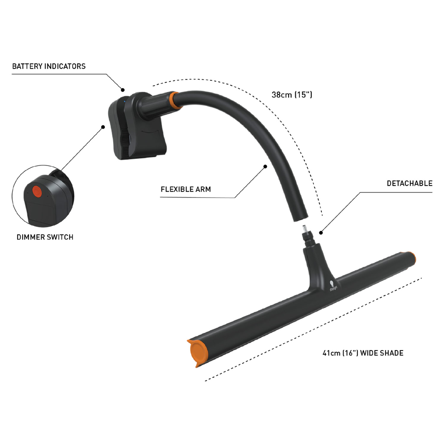 Lampe Easel Lamp Go, oppladbar dagslyslampe m/veske - Decorativ